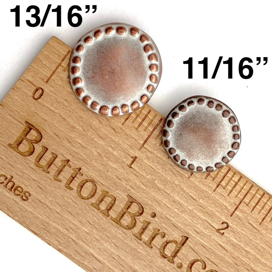 Copper Dots, White Mottled 11/16" Shank Back #SWC-134 – The Button Bird