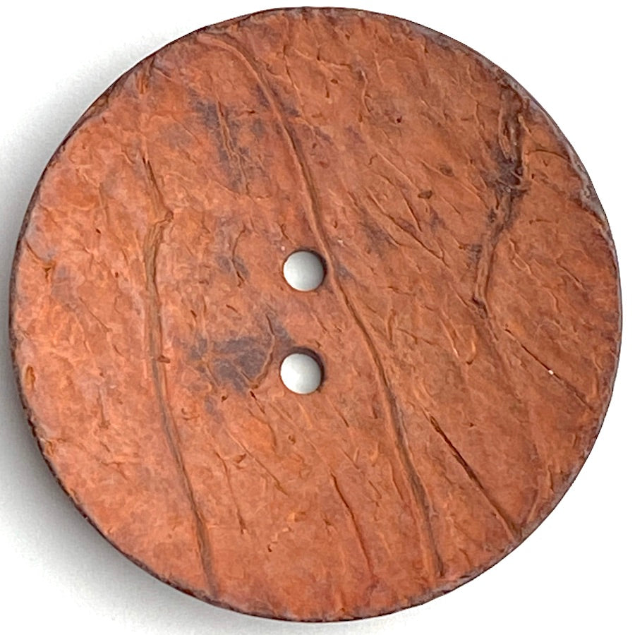 Brick/Rust Extra Large Natural Coconut Button "Rustica" 2-1/4" Scooped ...