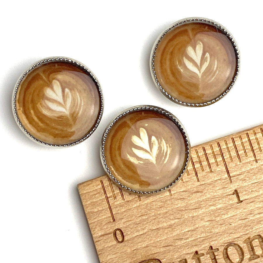 SALE Latte Cappuccino Heart Winky & Dutch Coffee Button 3/4" – The ...