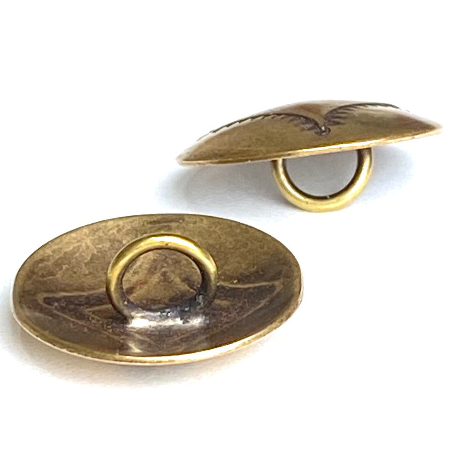 Four Corners Small Shiny Brass Concho Button 1/2" # WN12B – The Button Bird