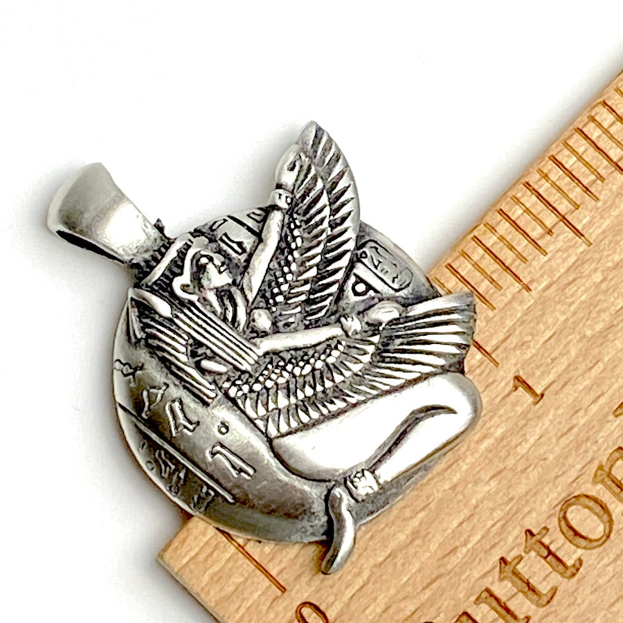 Goddess Isis Kneeling, Pewter Pendant, 1.5" / 39mm # FJ-104 – The ...