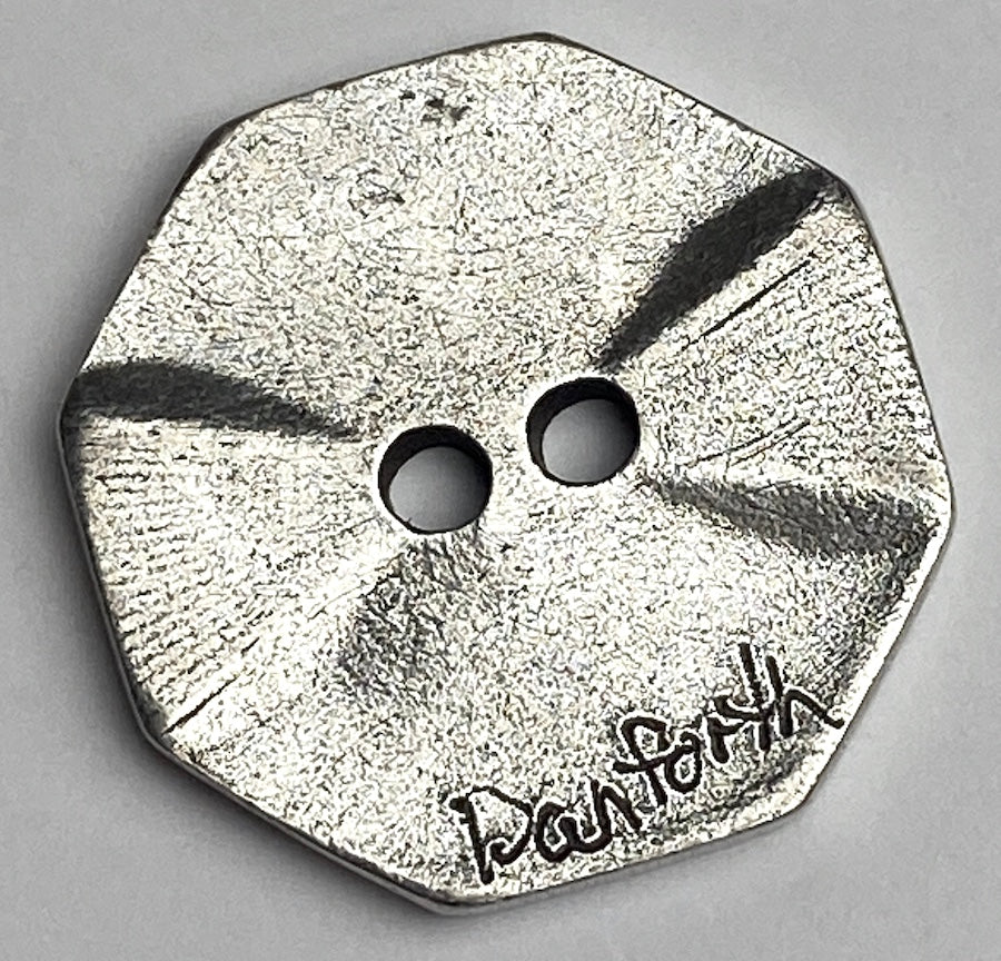 Hexagon Danforth Pewter Button, 3/4" Two Holes, USA Made, #FJ-177 – The ...