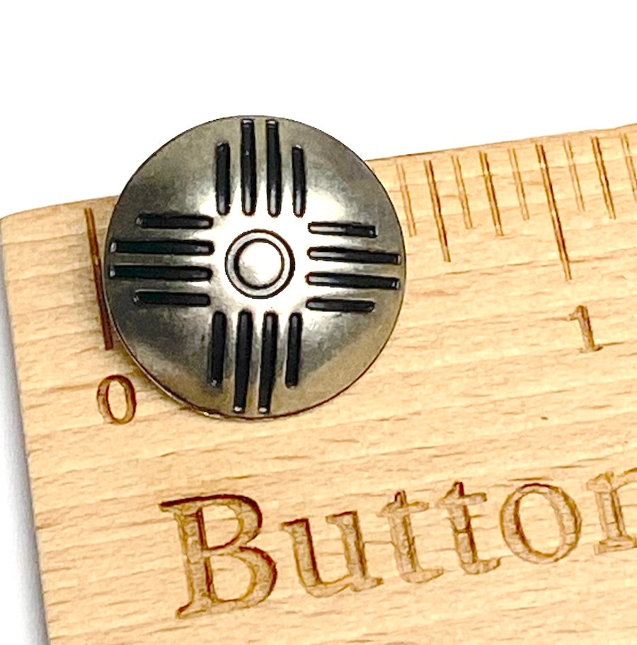 Zia 5/8" Screw Back Nickel Silver Concho #SW-342 – The Button Bird