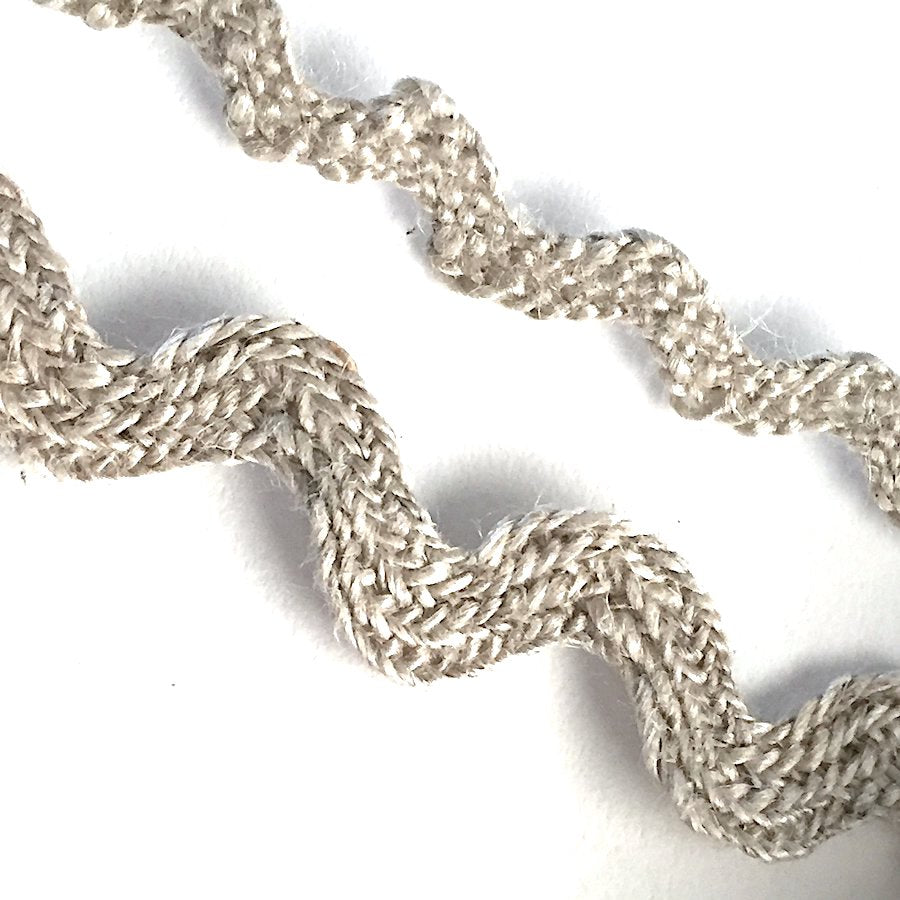 Flax Natural Linen Ric-Rac by the yard, 1/4" or 1/2" – The Button Bird