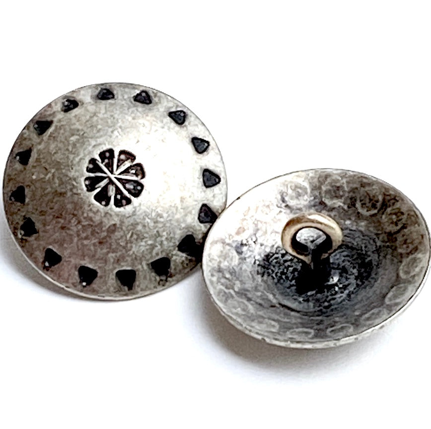 Southwest Concho Button, Wreath, Matte Nickel Silver, Shank Back 3/4 ...