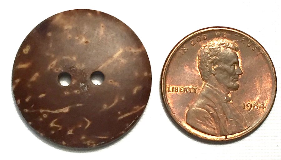 Green Coconut with Colorful Dots 7/8" #1065 – The Button Bird