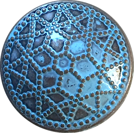 Blue Star Polygon 1" Metal Shank Button #SWC-59 – The Button Bird