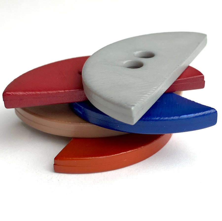 Large Half Circle Button in 3 colors 2" – The Button Bird