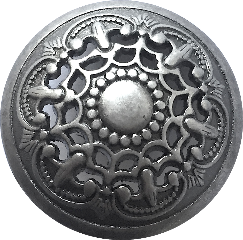 SALE Silver-Gray Medieval Filigree Peek-Through Metal Button 7/8" Shan ...