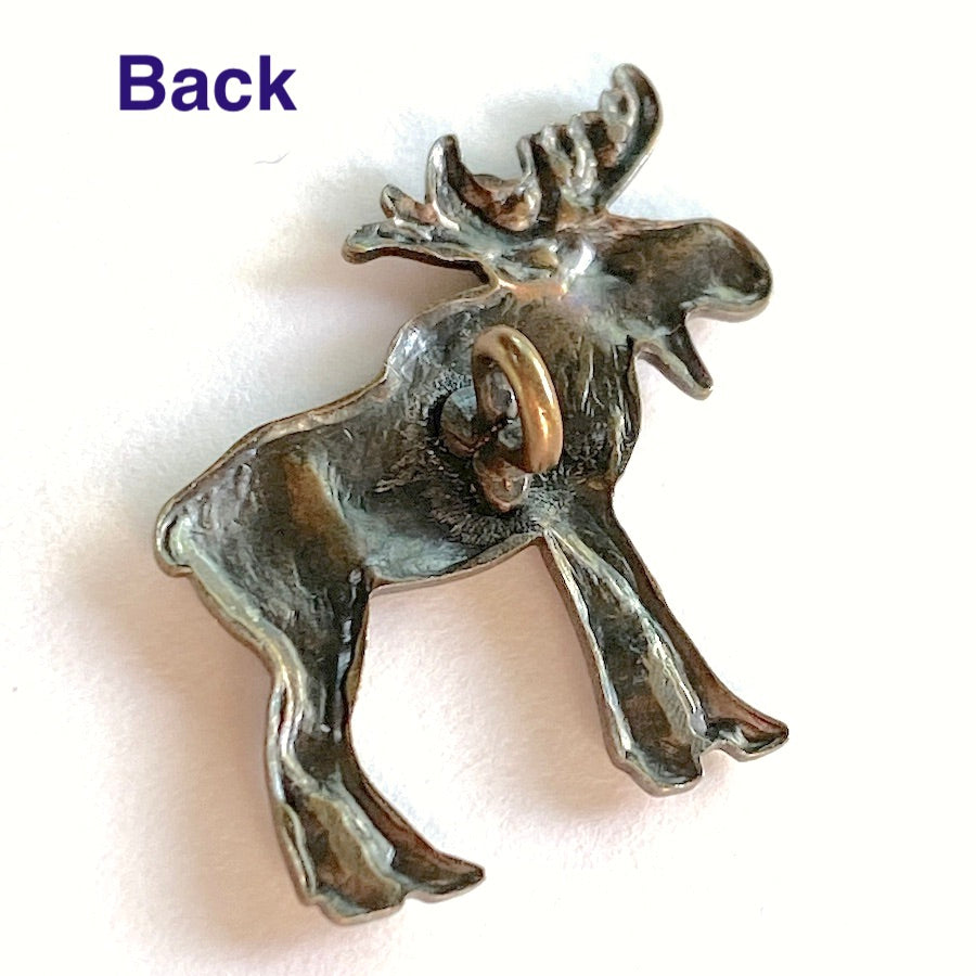 Moose Button, Antique Bronze Metal 7/8" by Susan Clarke #SC-235 – The ...