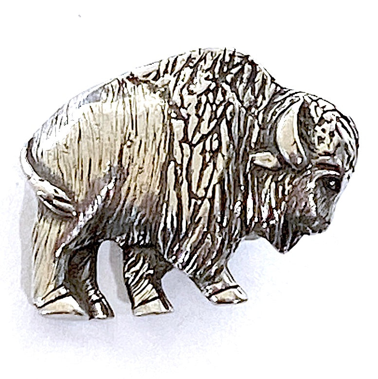 Buffalo Button, Pewter, 1" #DN219 – The Button Bird