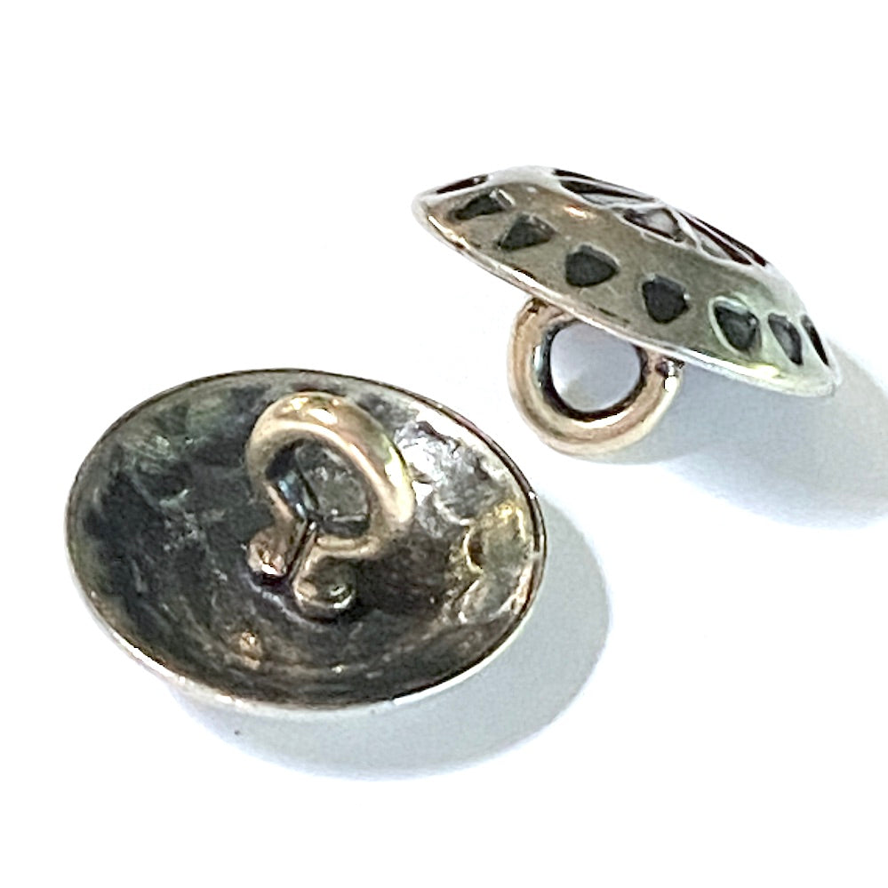Small Southwest Wreath Concho Button, Nickel Silver 1/2