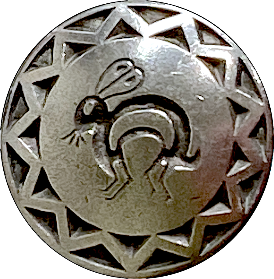 Southwest Rabbit Button, 7/8" Pewter, Made in USA. #DN230 – The Button Bird