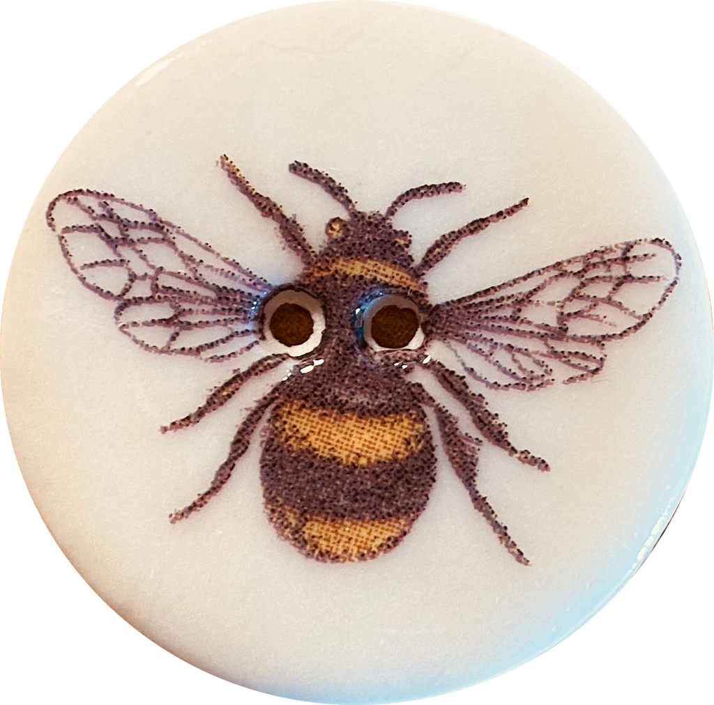 Honey Bee Porcelain Button - 1-1/8" – The Button Bird